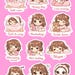 Cute Chibi Girl Printable Stickers - Etsy