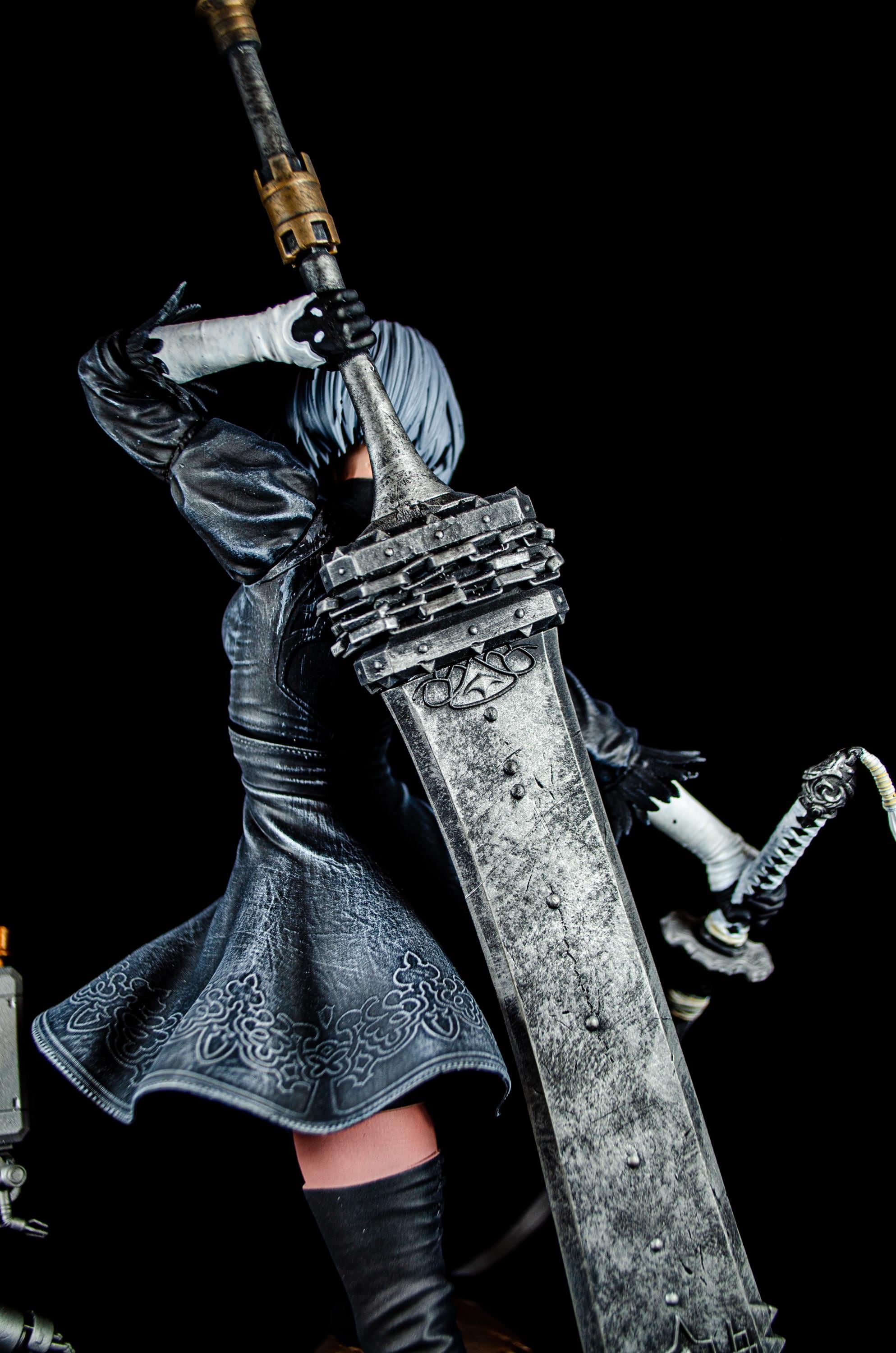 2B Statue – Full-size 3D Printed Resin Figure ~30 Cm | Handmade ...
