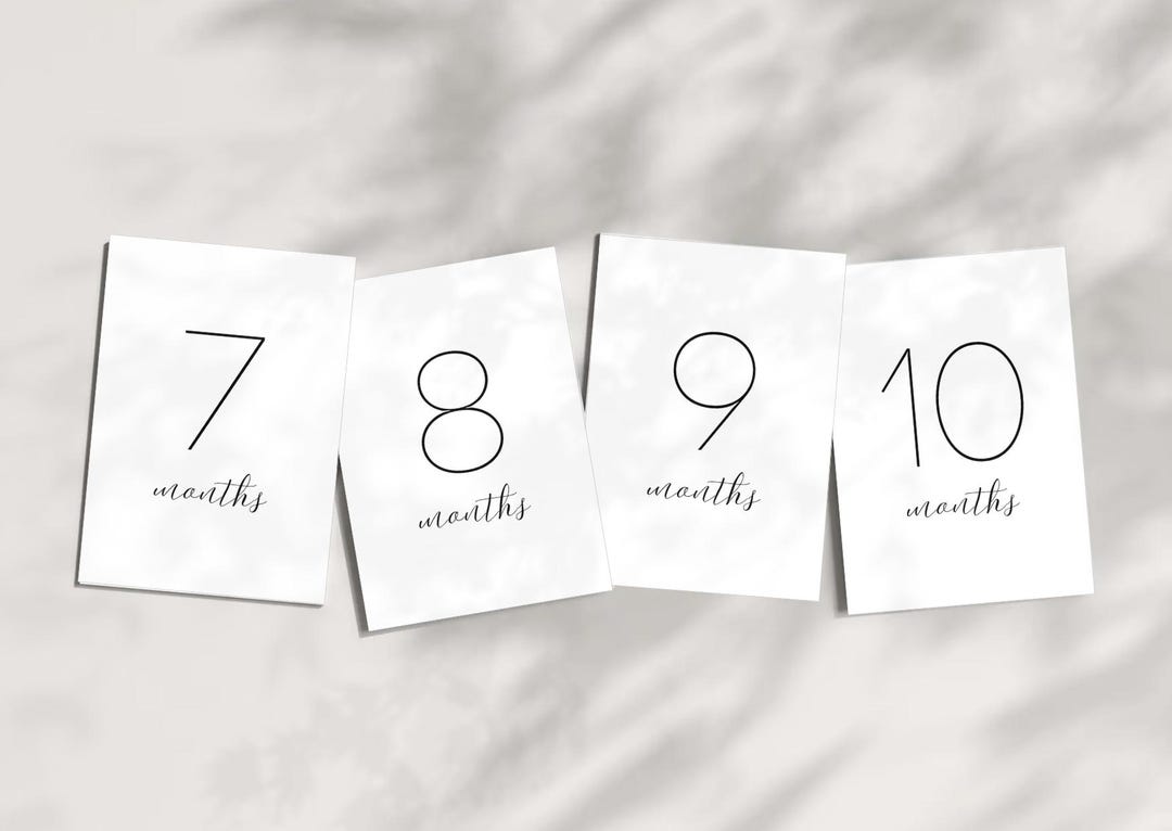Minimal Baby Milestone Cards – Neutral Monthly Baby Keepsake (instant ...