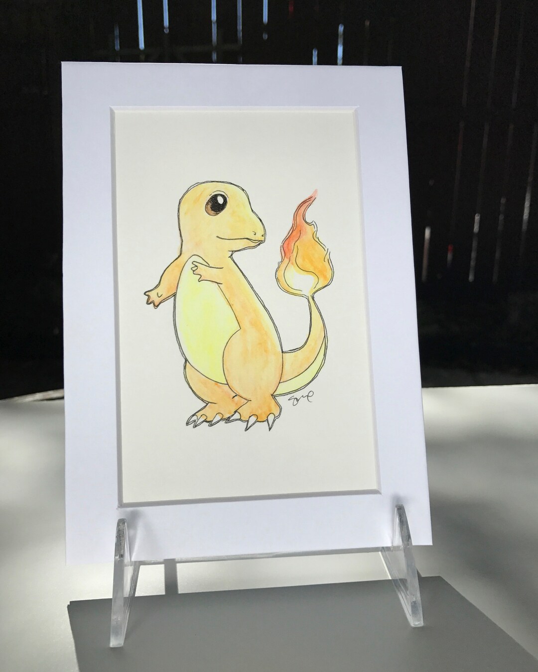 Watercolor and Ink Charmander - Etsy