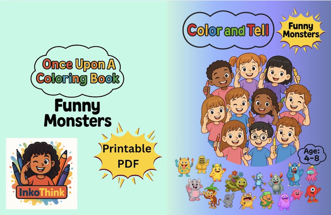 Printable Kids Coloring Book Ages 4-8| Fun Creativity Booster Coloring ...