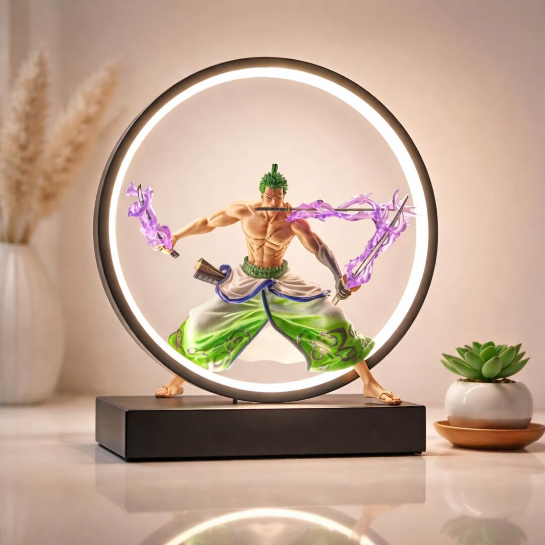 Anime Character Figure Night Light – One Piece Zoro / Nezuko LED ...