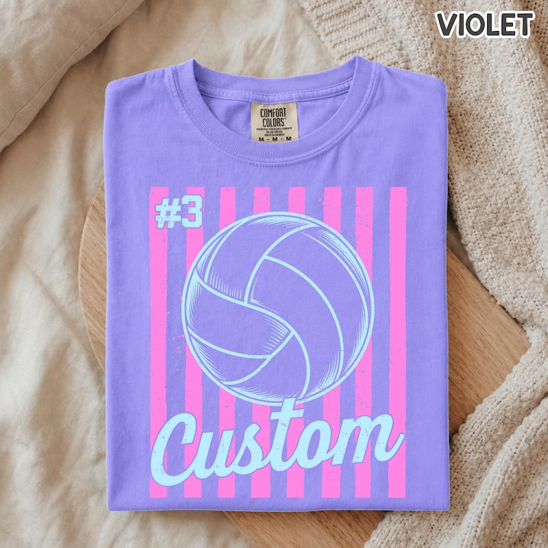 Personalize Volleyball Mom Kids Name Comfort Colors© Shirt, Volleyball ...
