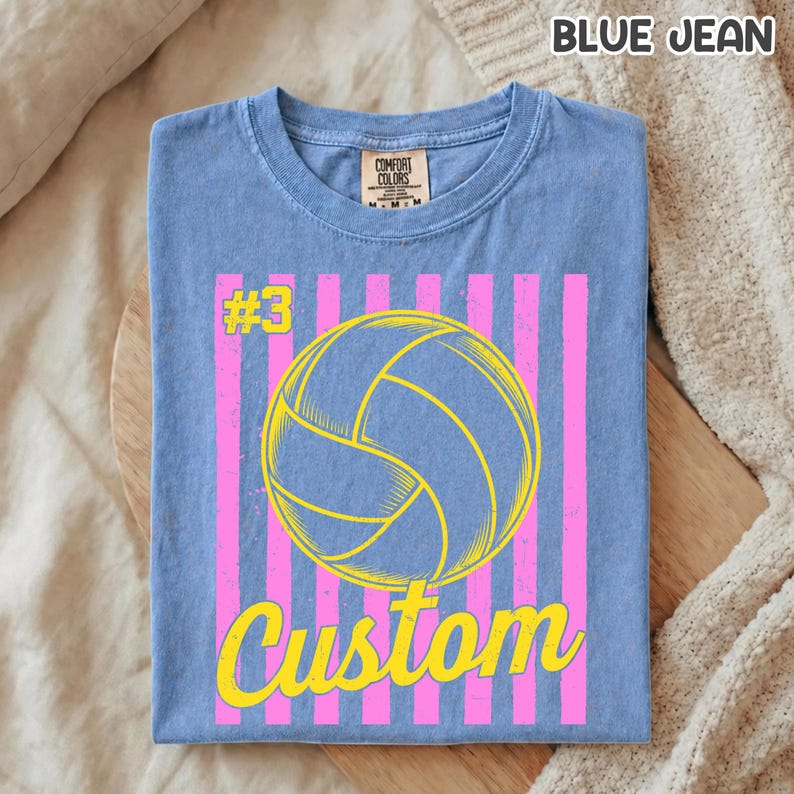 Personalize Volleyball Mom Kids Name Comfort Colors© Shirt, Volleyball ...