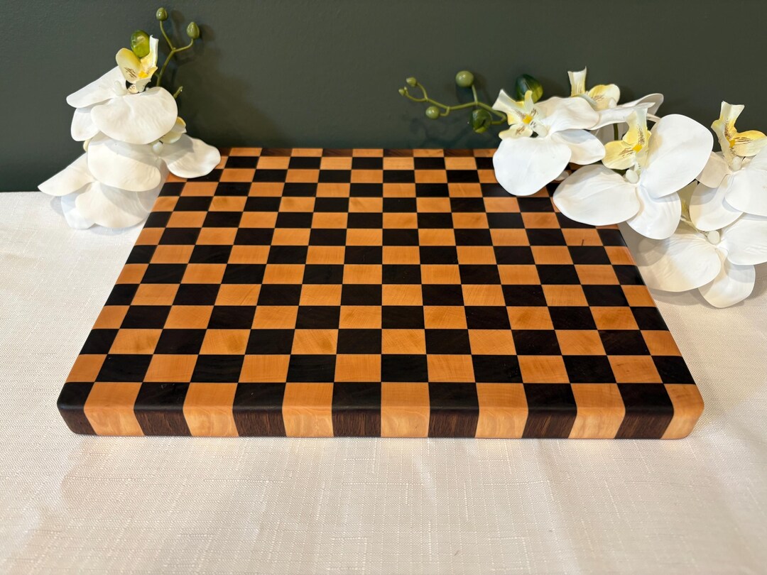 End-grain Walnut & Maple Checkerboard Cutting Board - Etsy