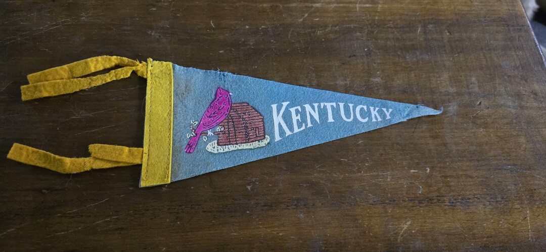 Vintage 1950s Kentucky Felt Pennant. - Etsy