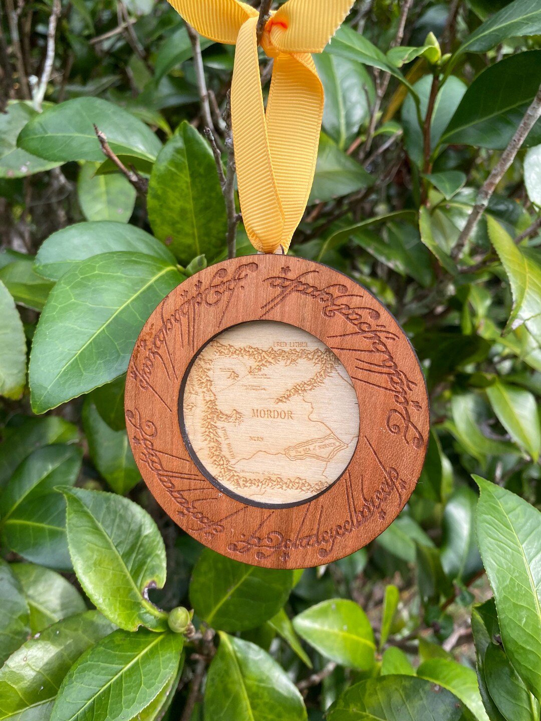 Laser Engraved Lord of the Rings Mordor Poem Christmas Tree - Etsy