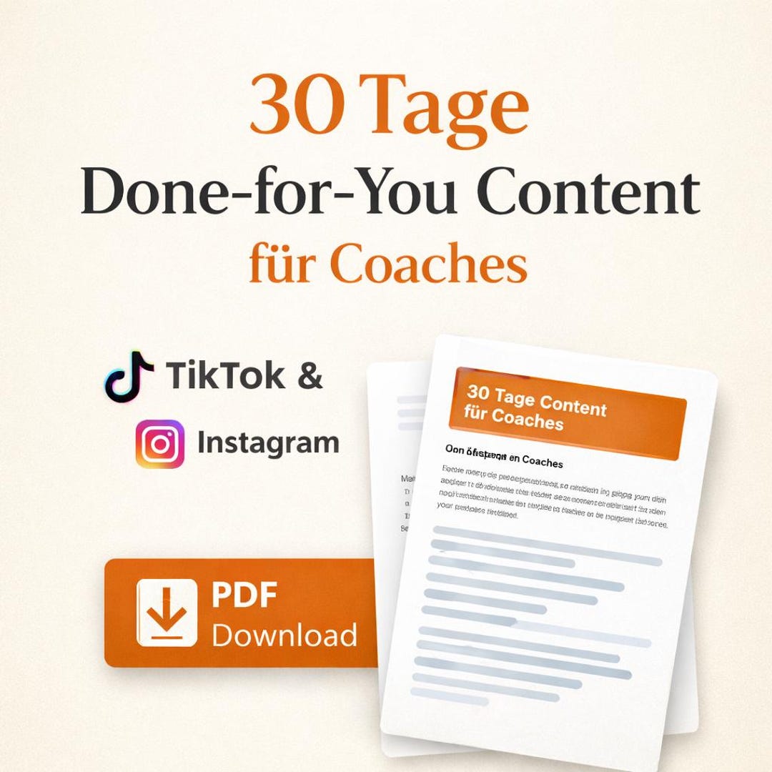 30 Days of Done-for-you Content for Coaches | Instagram & Tiktok ...