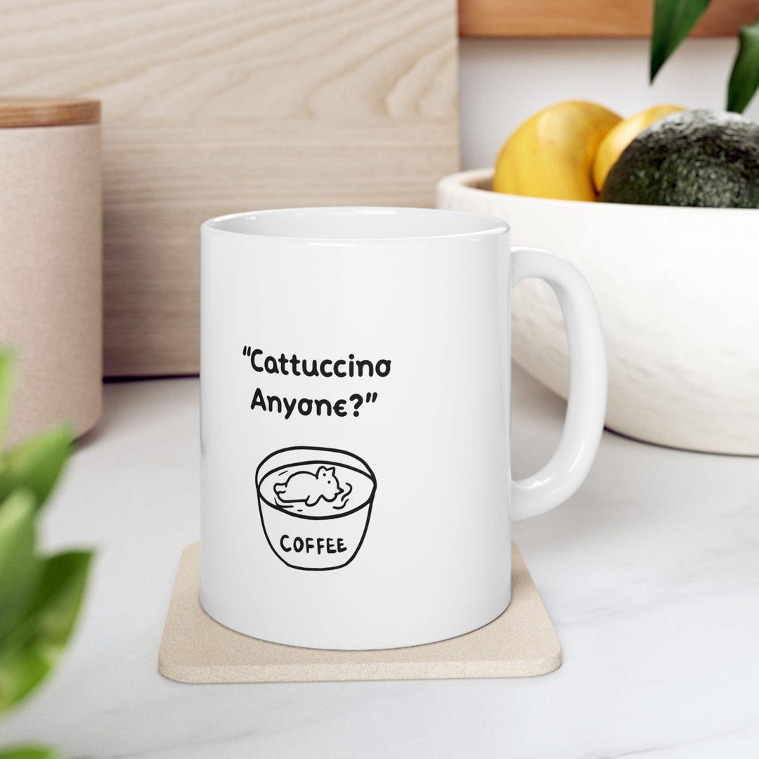 Funny Cattuccino Cat Coffee Mug – Gift for Cat Lovers (11oz) - Etsy