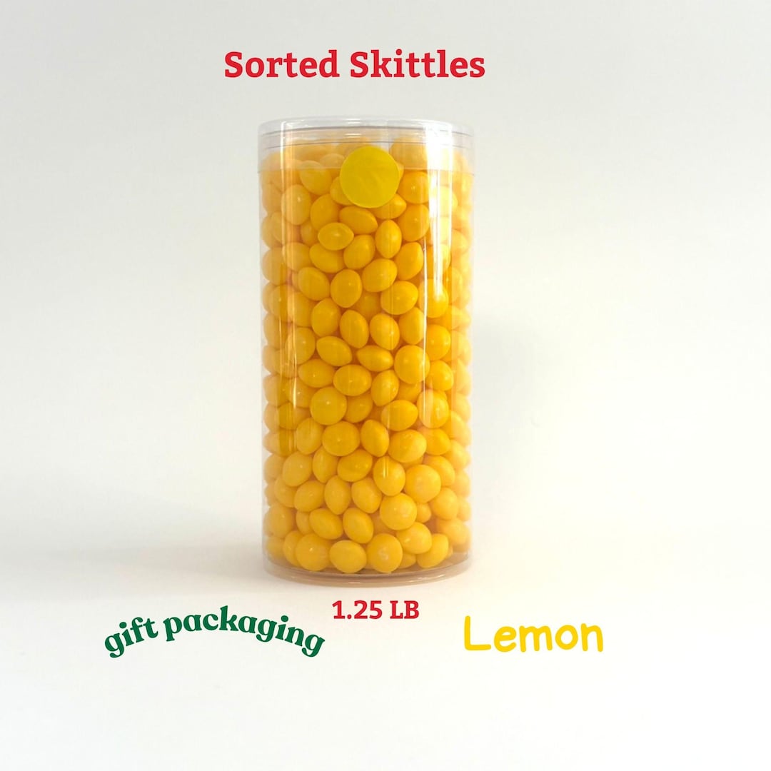 Lemon Skittles – Yellow Citrus Candy, Single Flavor Gift, Bright Party ...
