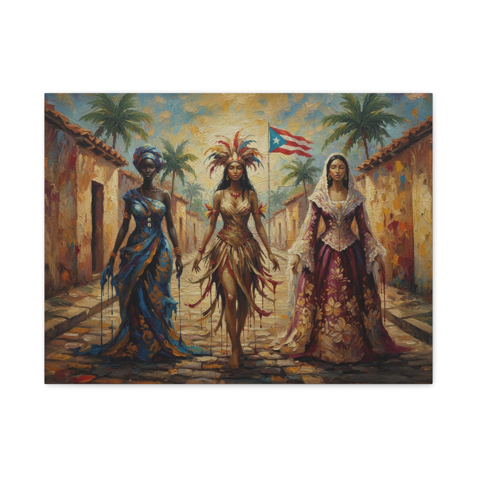 Three Cultures, One Spirit- Ethnic Wall Decor - Taino, Afro, Latina ...