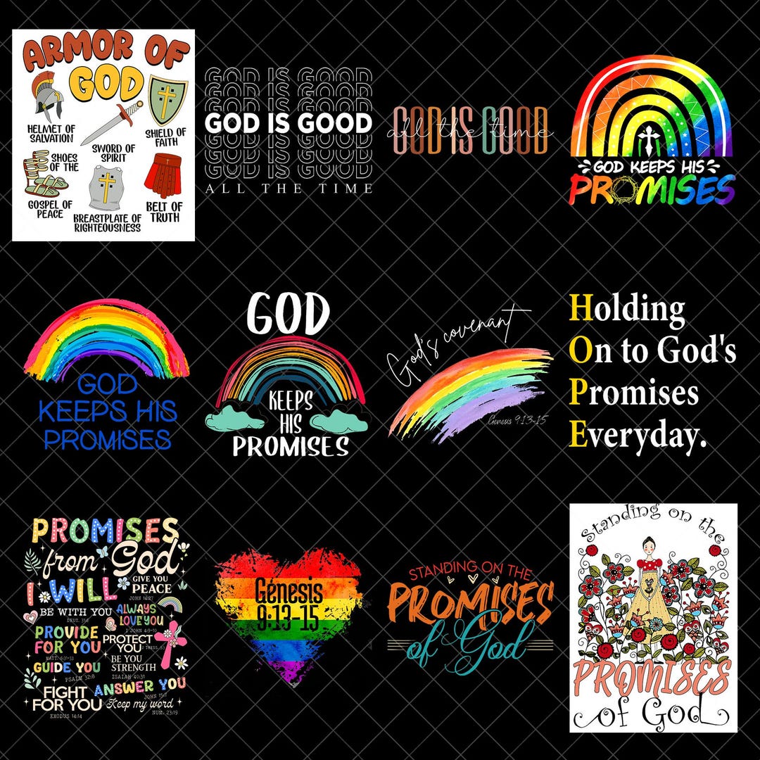 Promises From God Png Bundle, Faith Png, Bible Verse Png, Jesus ...