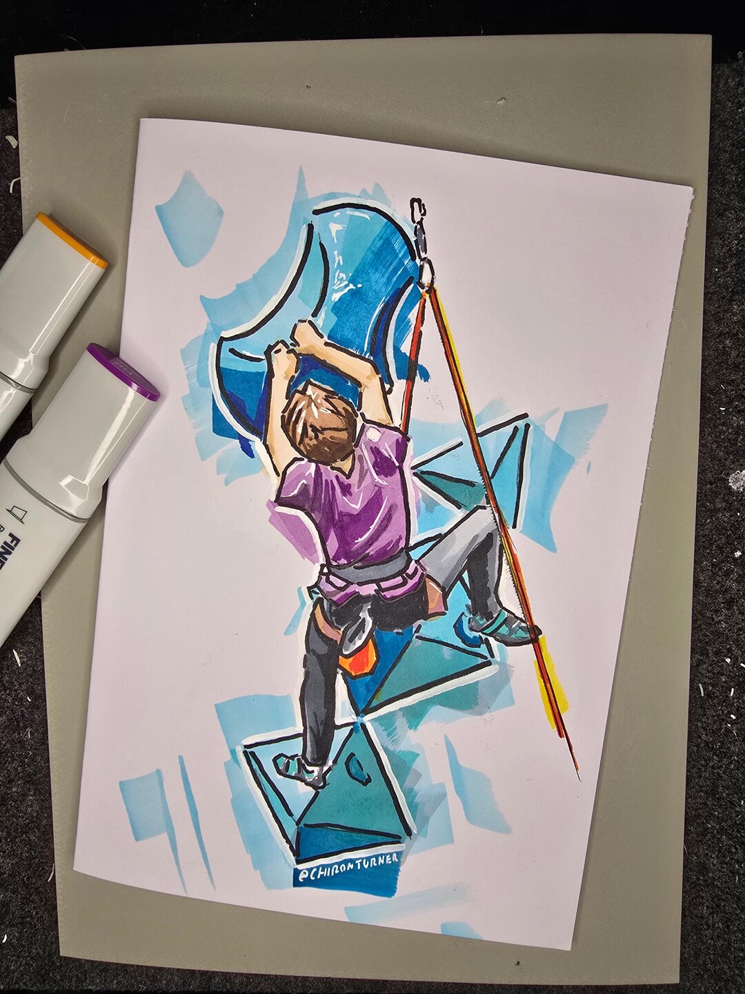 Custom Drawn Climber Cards - Etsy