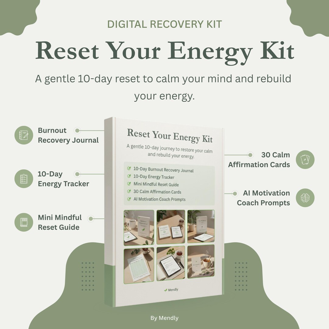 Digital Reset Routine Kit | Burnout Recovery System & Energy Tracker ...