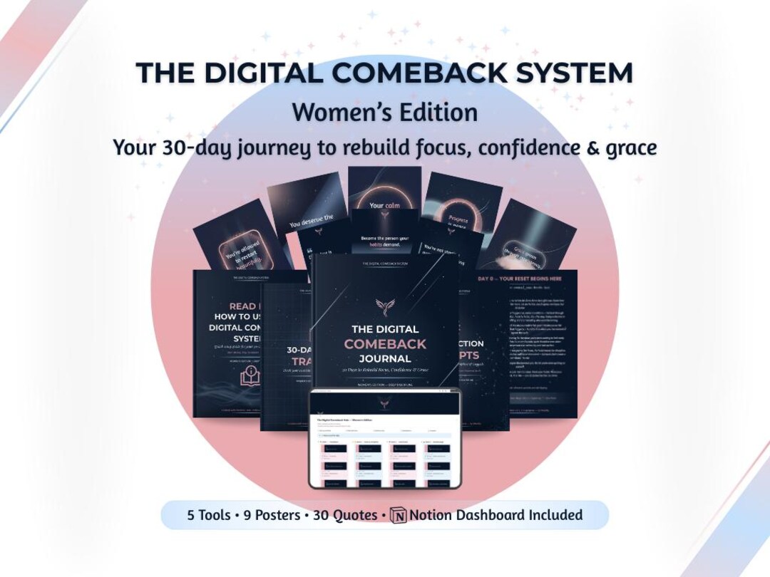 The Digital Comeback System | 30 Day Life Reset Planner | Notion ...