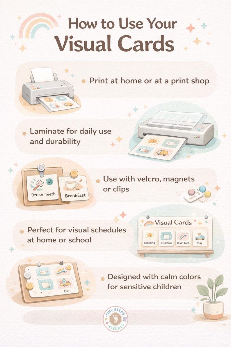Potty Training Visual Schedule Step by Step for Kids Autism ADHD ...