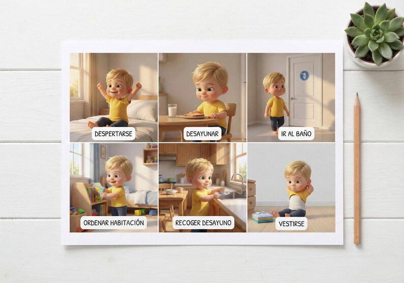 Rutinas Visuales Autismo TDAH | 60 Tarjetas Visuales Niños | PDF ...