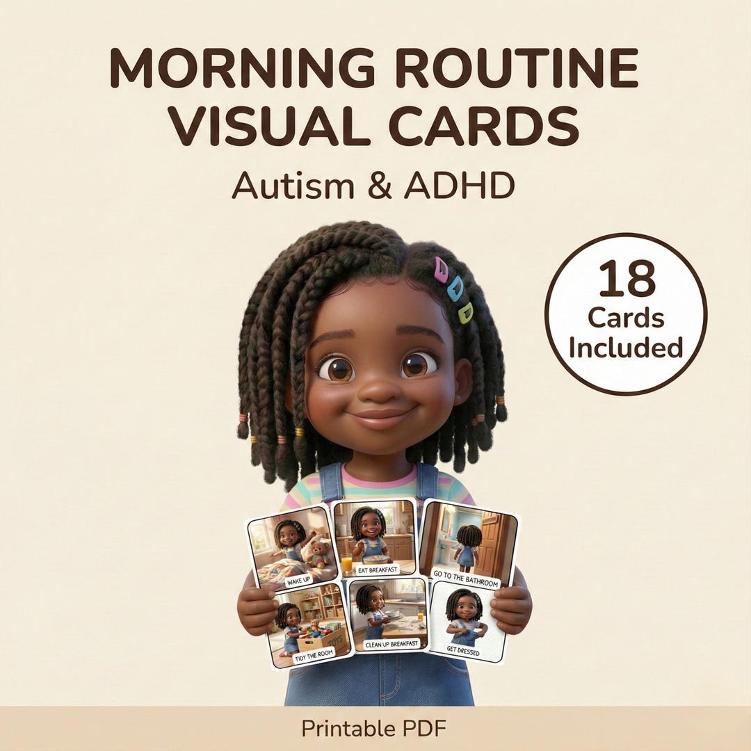 Morning Routine Visual Cards | Autism & ADHD, Kids Daily Schedule ...