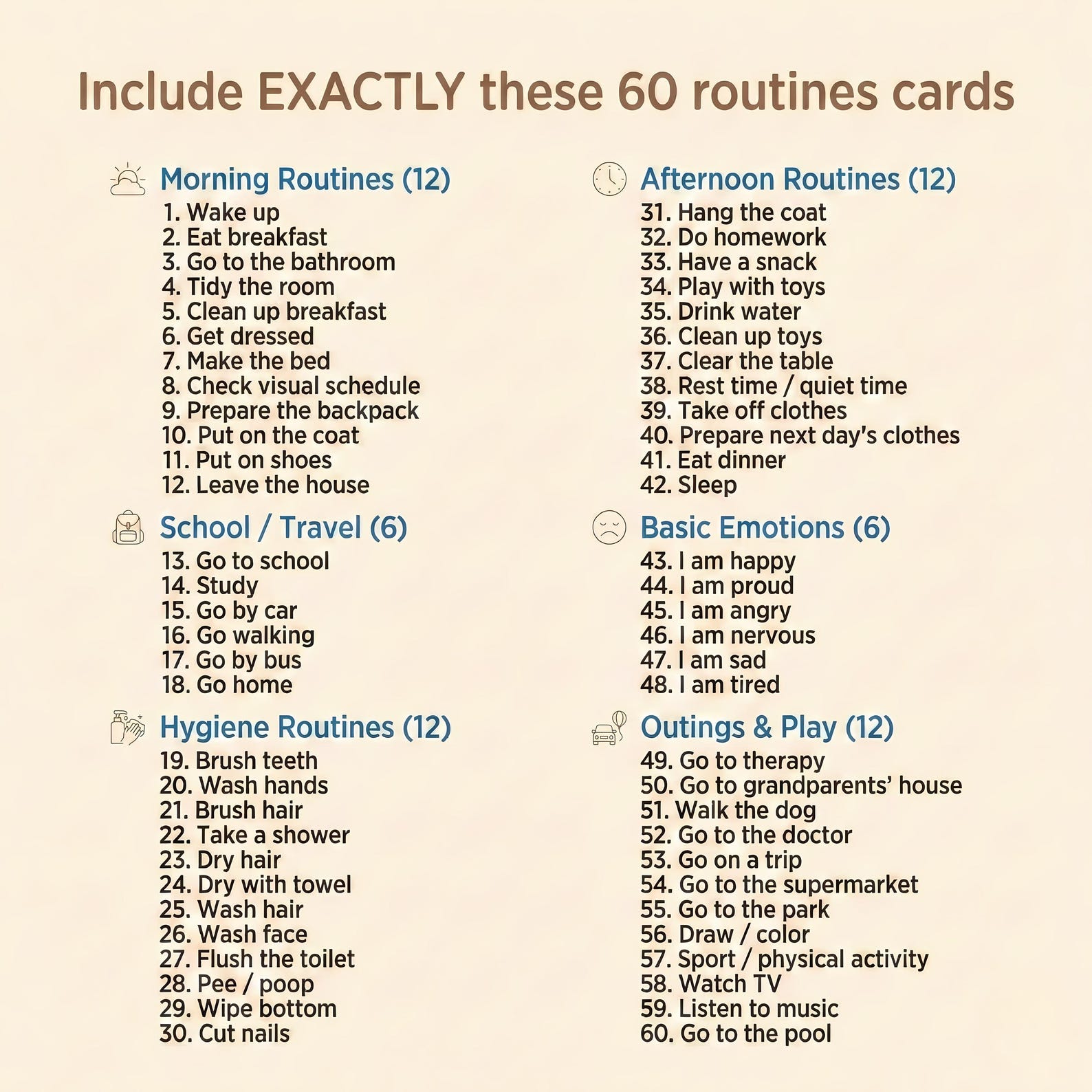 Visual Daily Routine Cards for Kids | 60 Calm & Structured Activities ...