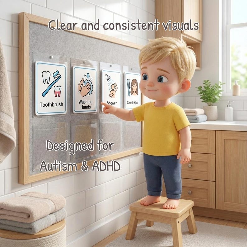 Hygiene Visual Cards for Kids – 12 Daily Hygiene Routine Cards – Autism ...