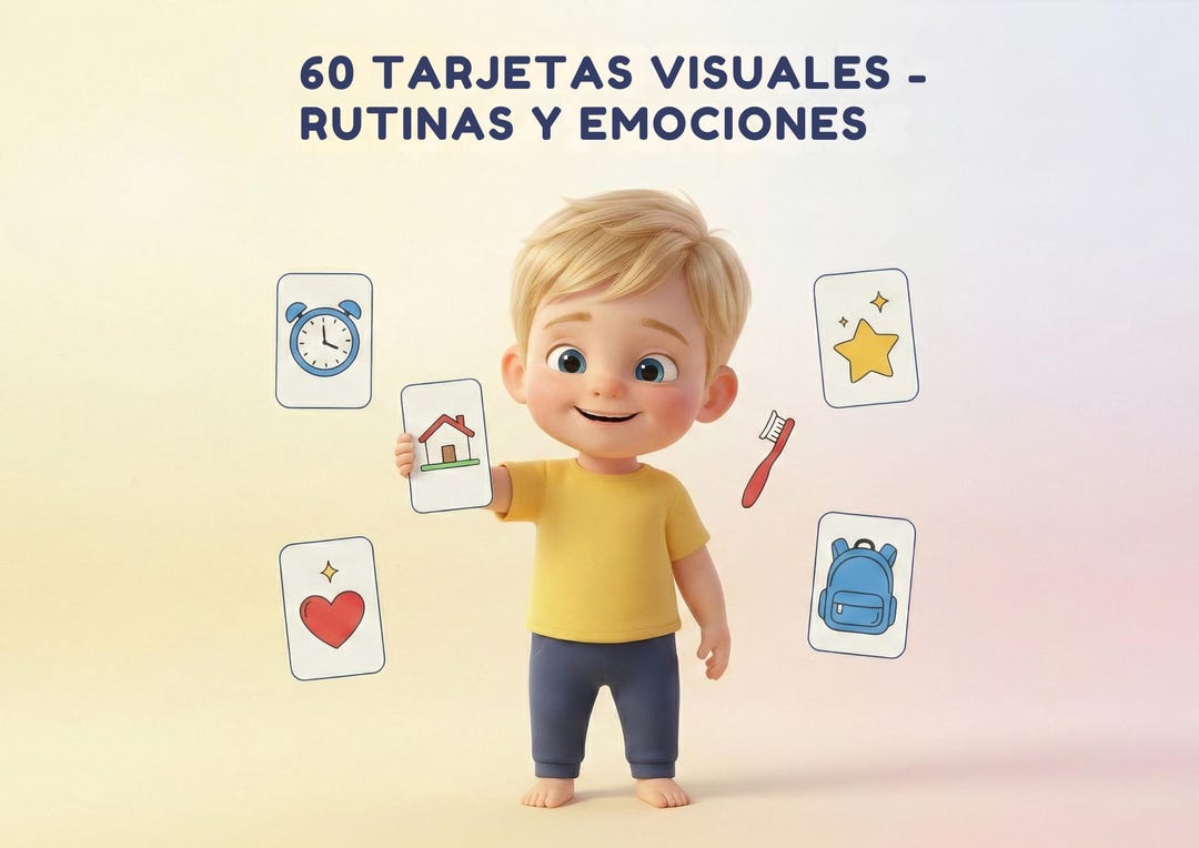 Rutinas Visuales Para Niños – 60 Tarjetas Imprimibles – Autismo Y TDAH ...