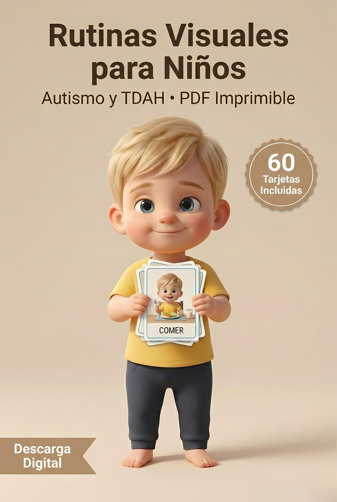 Rutinas Visuales Para Niños – 60 Tarjetas Imprimibles – Autismo Y TDAH ...