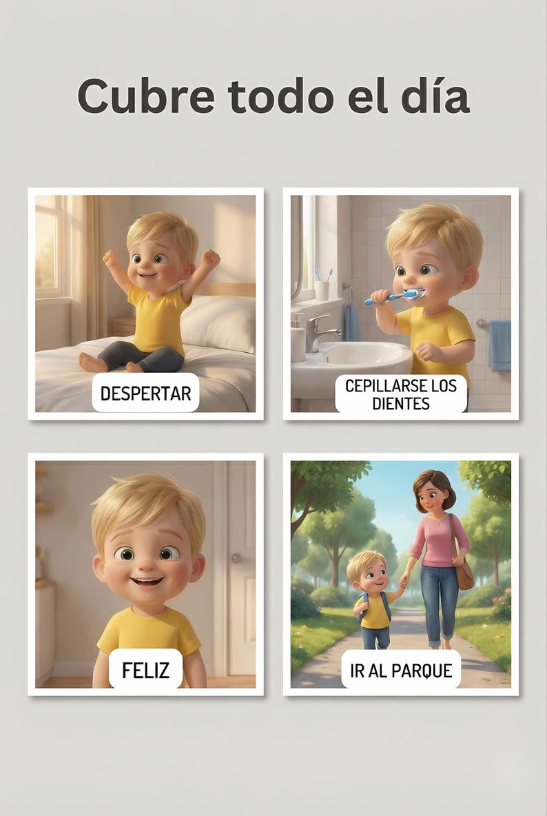 Rutinas Visuales Autismo TDAH | 60 Tarjetas Visuales Niños | PDF ...