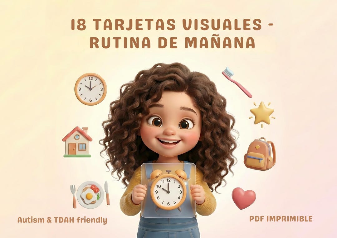 Rutina Visual De Mañana Para Niños – 18 Tarjetas Visuales – Autismo Y ...