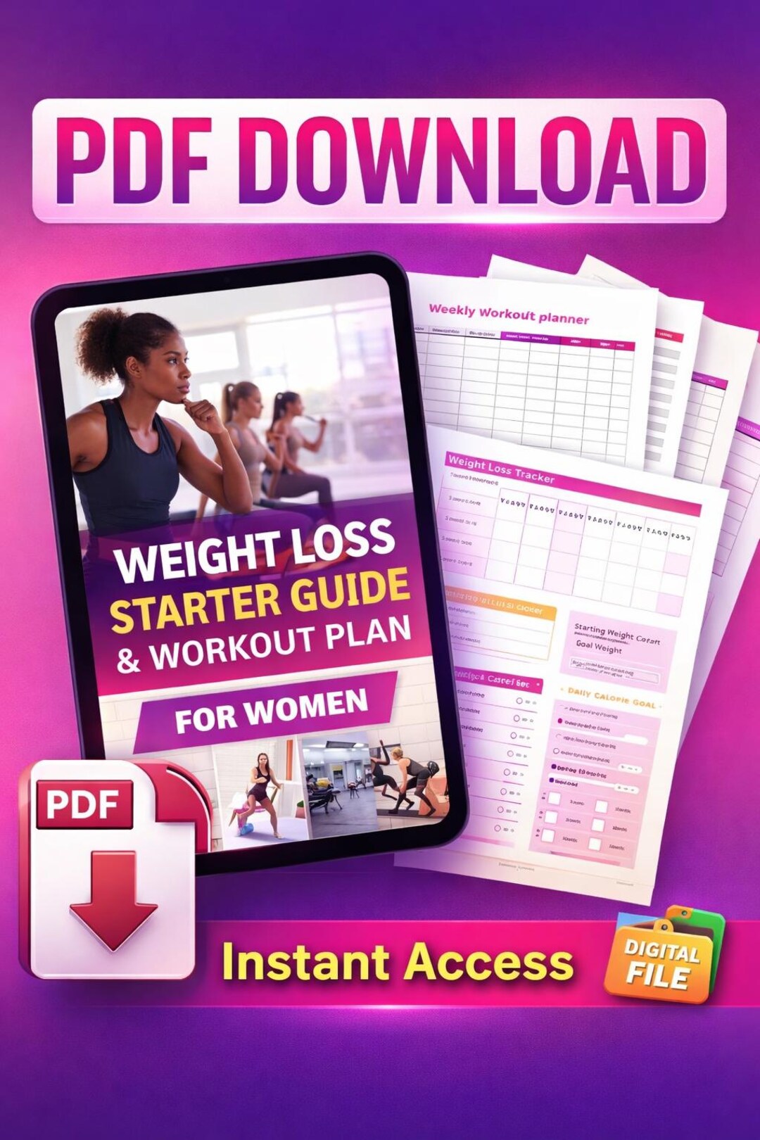 Beginner Workout Exercise Workbook PDF - Etsy