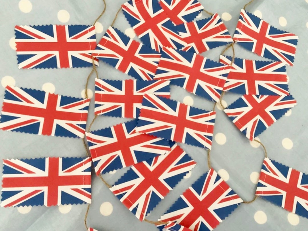 Union Jack Mini Bunting in Union Jack Cotton Fabric Bunting,banner,flag ...