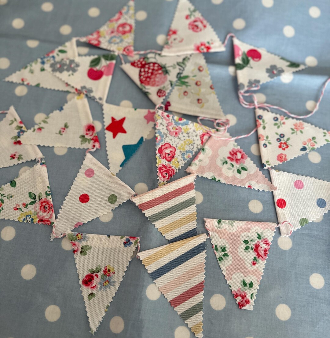 Cath Kidston Fabric Mini Bunting, Banner, Flag, Pennant - Etsy