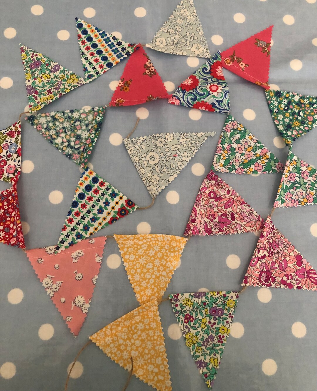 Liberty Fabric Mini Bunting, Banner, Flag, Pennant - Etsy