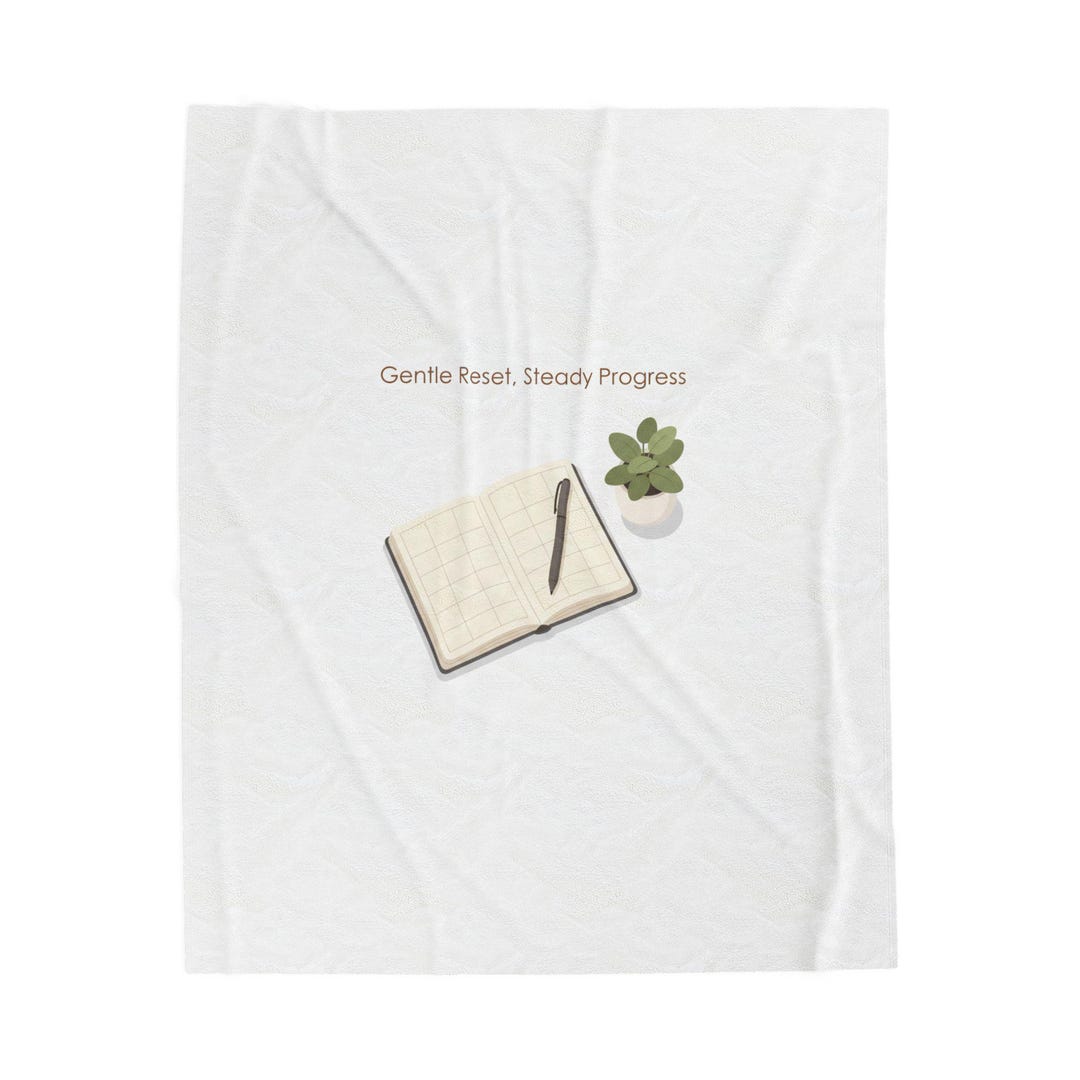 Gentle Reset Checklist Plush Blanket | Reset Routine, Habit Tracker ...