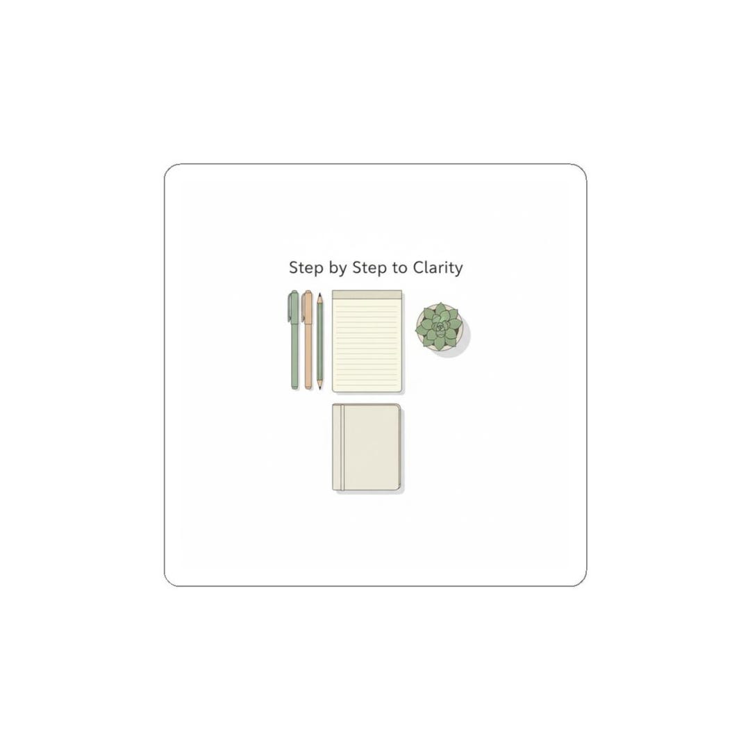 Step by Step to Clarity Sticker | Reset Routine, Planner Motivational ...