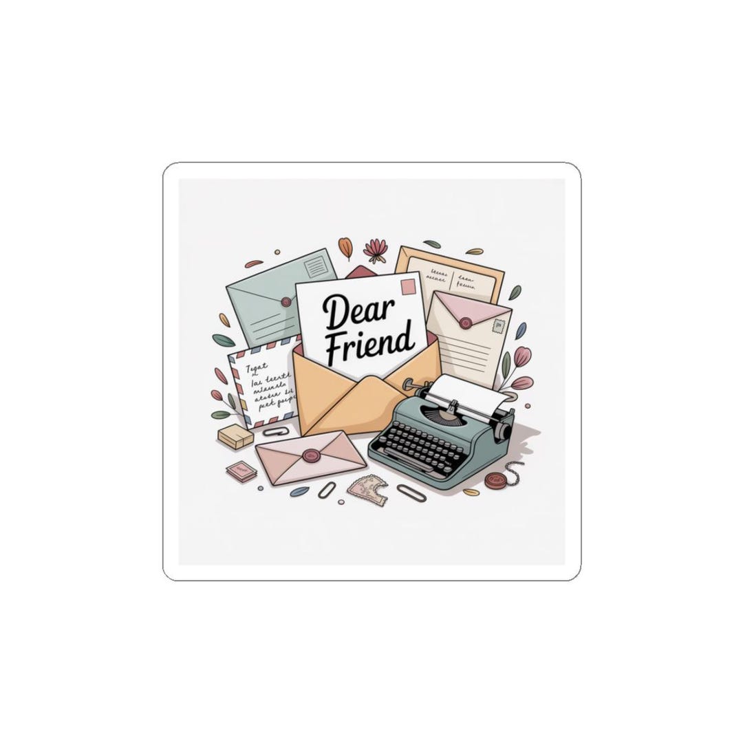 Dear Friend Snail Mail Sticker | Pen Pal Aesthetic, Postage Stamp Art ...