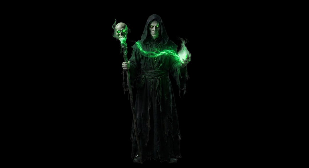 Male Necromancer Character Art - D&D TTRPG Asset Pack - Dark Wizard ...
