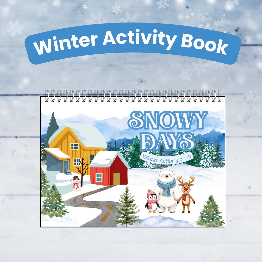 Printable Winter Activity Book for Kids I Busy Book Pages With PDF ...