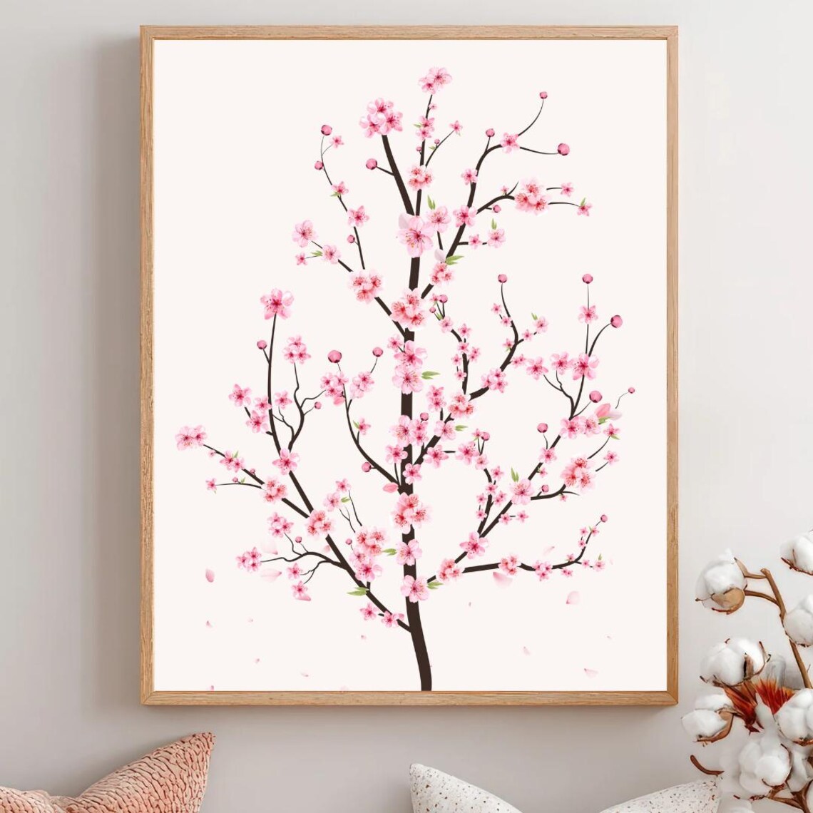 Cherry Blossom Nursery Art, Pink Floral Prints Set (digital Download ...