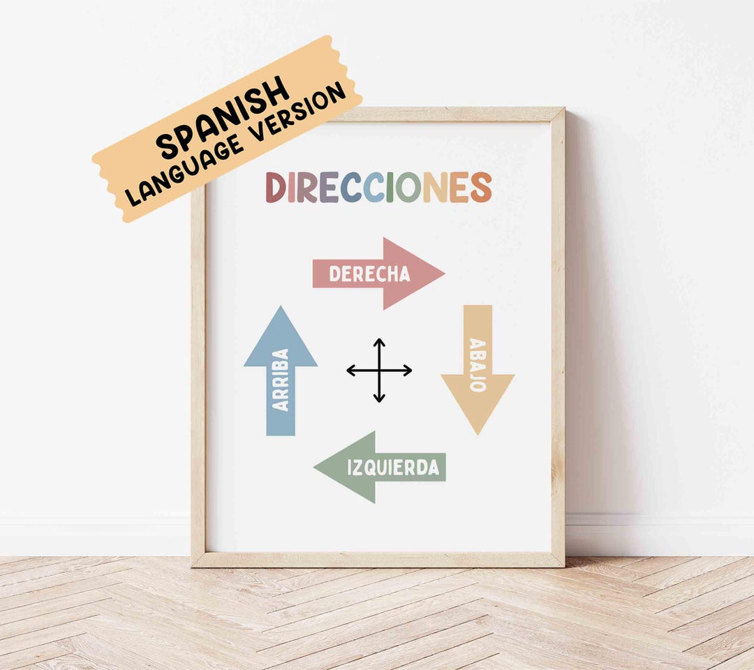 Direcciones Printable, Spanish Language (digital Download) Early ...