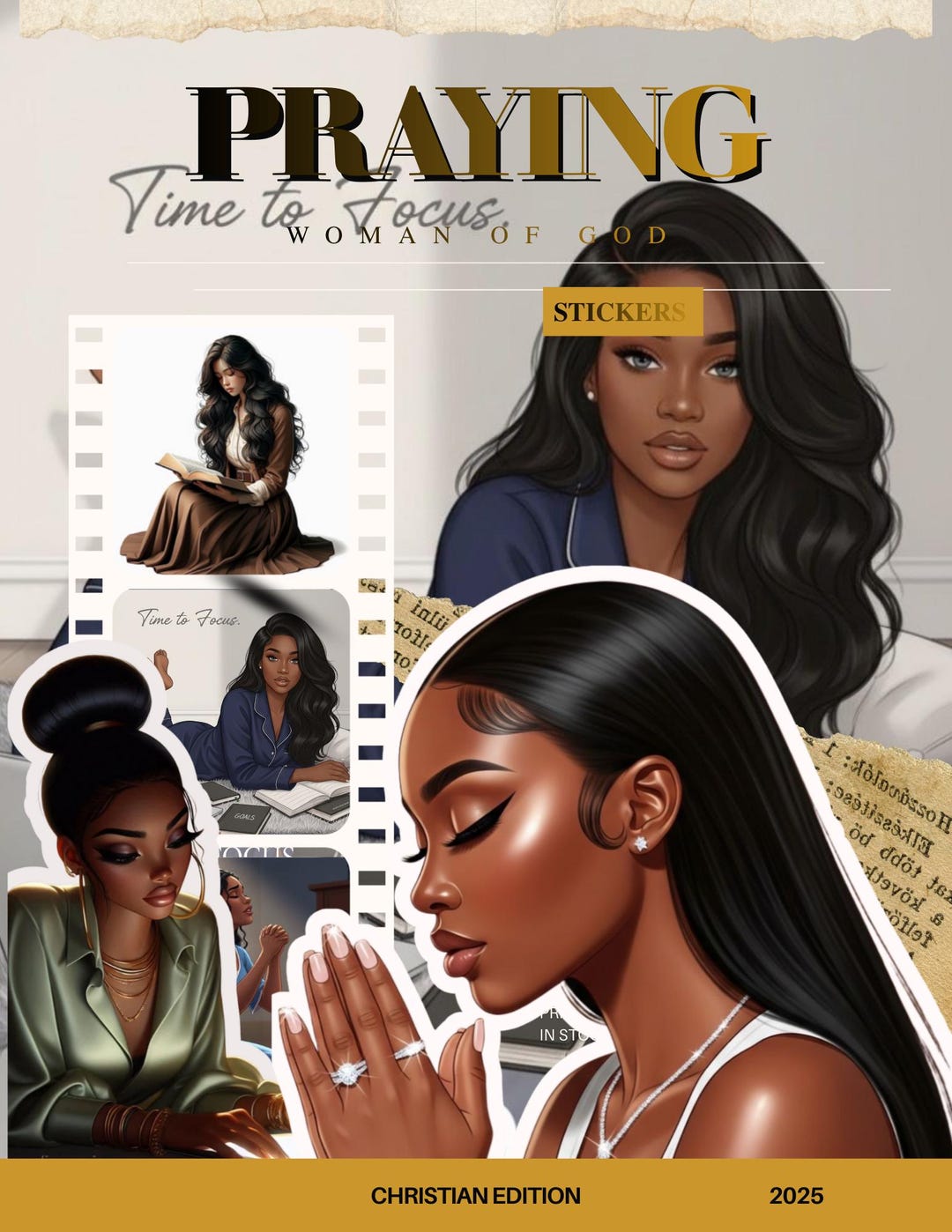 Christian Digital Stickers for Woman Png Bundle - Etsy