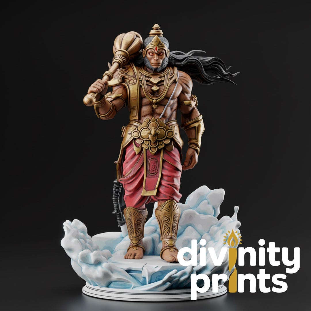 Lord Hanuman STL File: Mighty Warrior 3D Printing Figure - Etsy