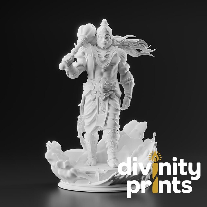 Lord Hanuman STL File: Mighty Warrior 3D Printing Figure - Etsy