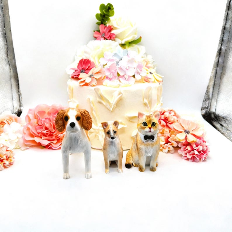 Custom Dog Wedding Cake Topper, Polymer Clay Pet Figurine, Handmade ...