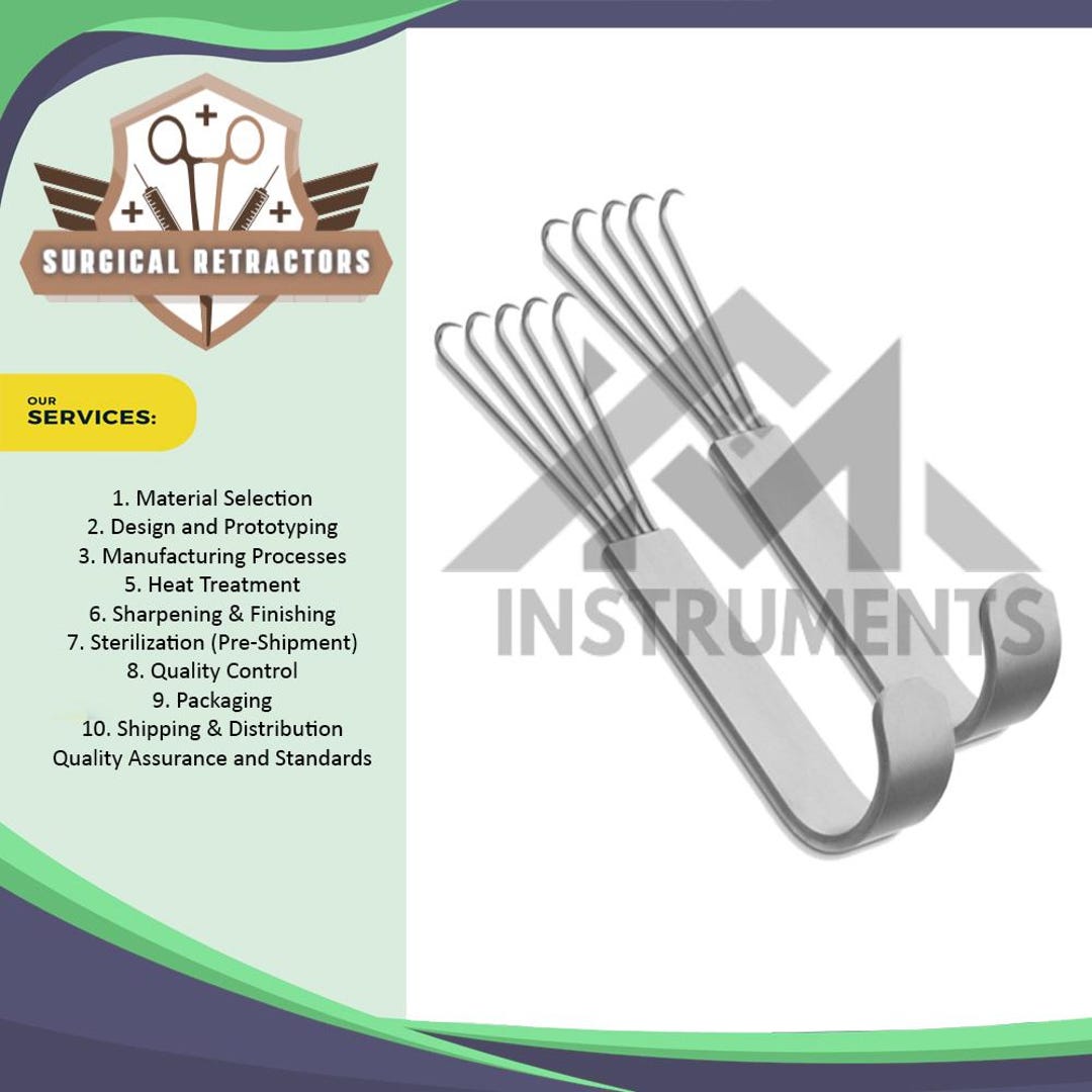 Anderson Bear Claw Hook Retractor – 12cm With 7 Sharp Prongs for ...