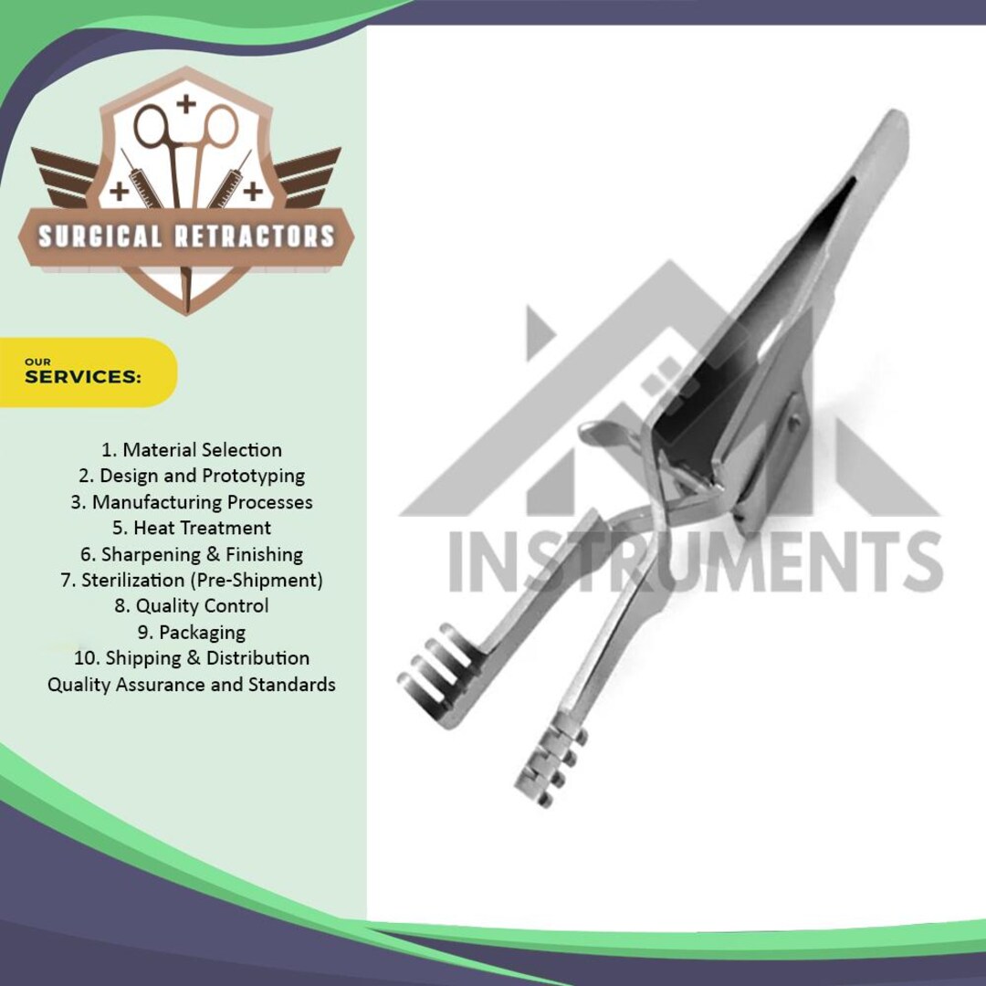 Heiss Cross Action Skin Retractor – 10cm With 4x4 Prongs, Surgical ...