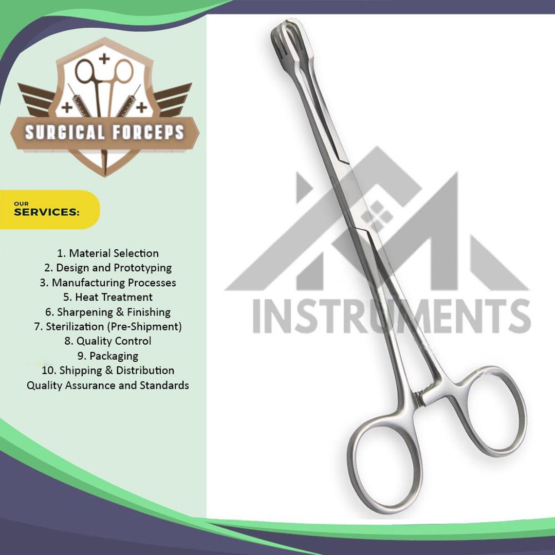 Lahey Surgical Traction Forceps | 16cm 3x3 Prongs, Precision Tissue ...