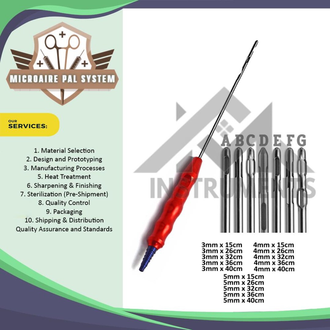 Liposuction Cannula Tool | Fixed Handle Multi-hole | Precision Surgical ...