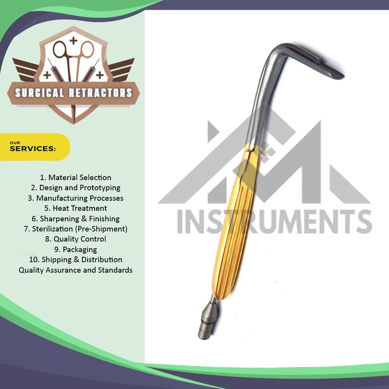 Aufricht Retractor – 20cm Fiber Optic Illuminated Surgical Tool ...
