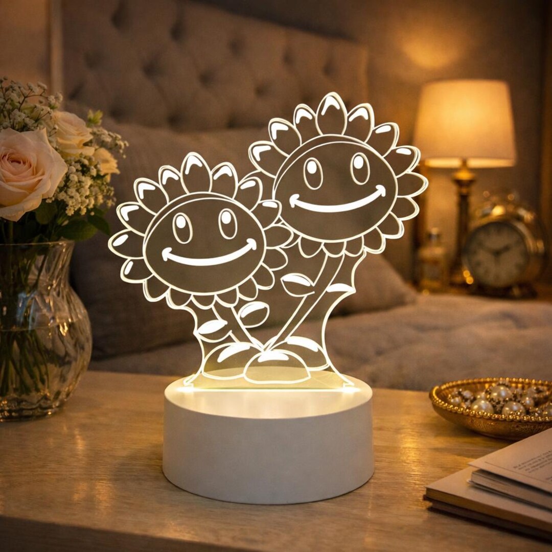 Plants Vs Zombies LED Night Light • 16 Color Changing Gaming Lamp ...