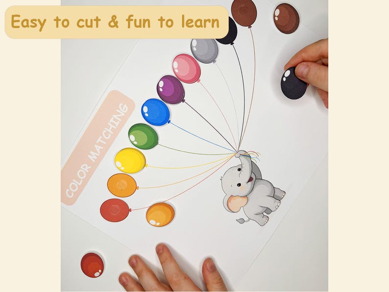 Color Matching Activity for Toddlers | Printable Busy Book Page | Fine ...